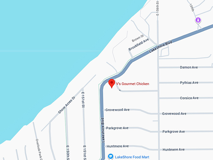 16. v's gourmet chicken map