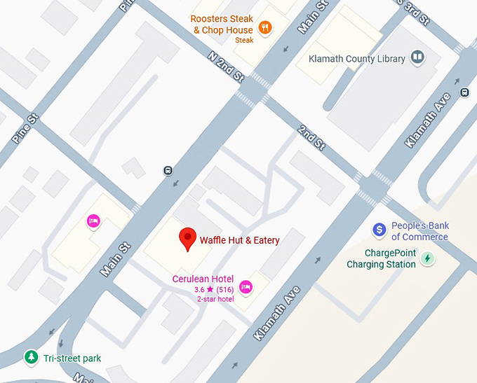 16. waffle hut & eatery map