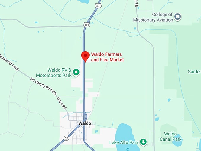 16. waldo farmers and flea market map