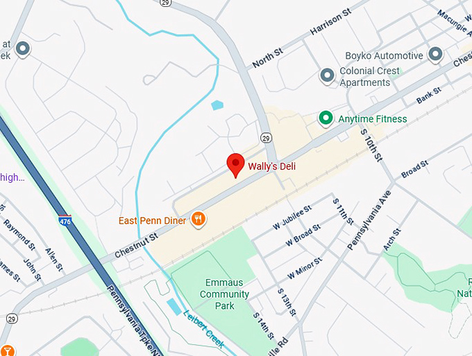 16. wally&rsquo;s deli map