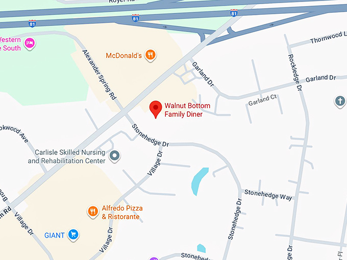 16. walnut bottom family diner map