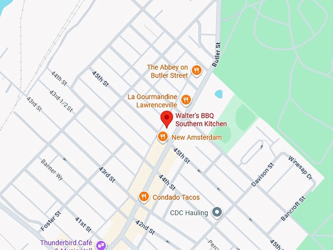 16. walter’s bbq southern kitchen map