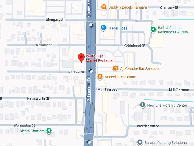 16. walt's fish market restaurant map