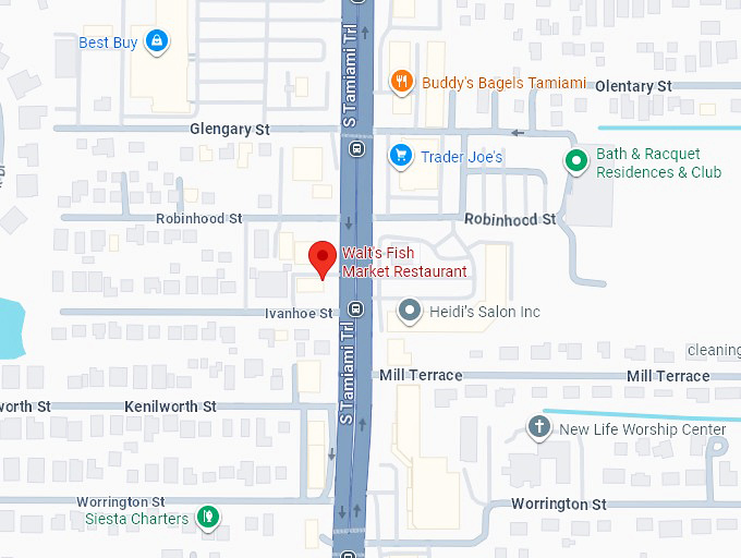 16. walt's fish market restaurant map