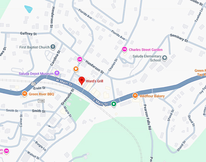 16. ward's grill map