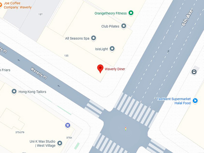 16. waverly diner map