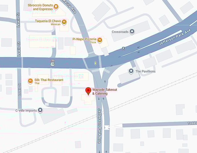 16. wayside takeout & catering map