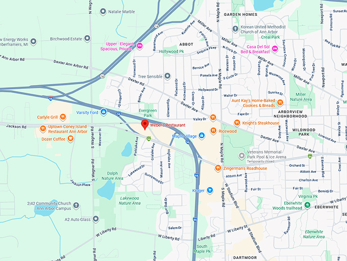 16. weber's restaurant map