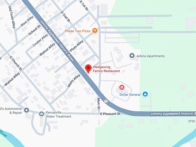16. wedgewing family restaurant map