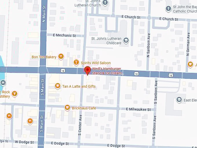 16. wedl's hamburger stand & ice cream parlor (fully open) map