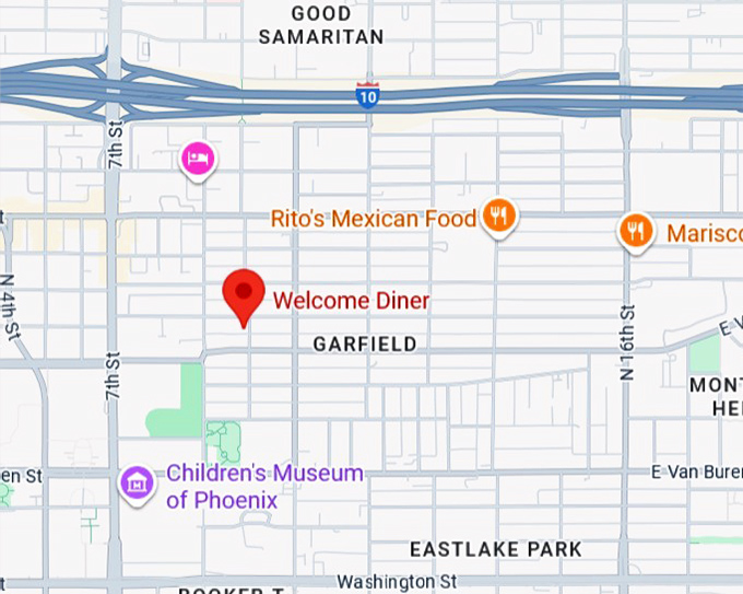 16. welcome diner map