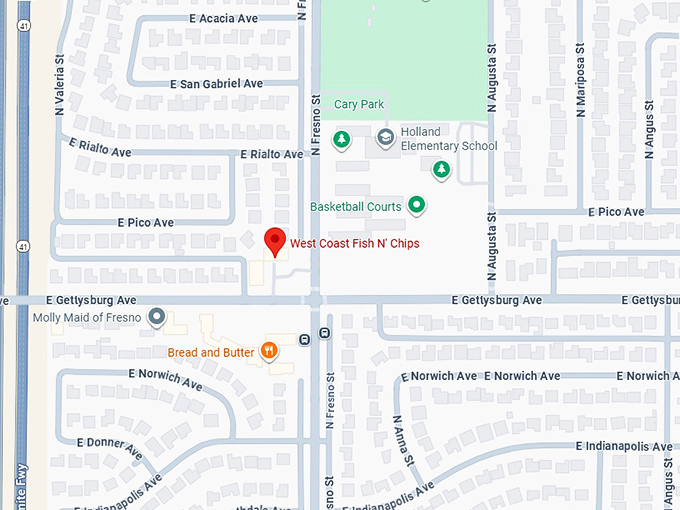 16. west coast fish n' chips map