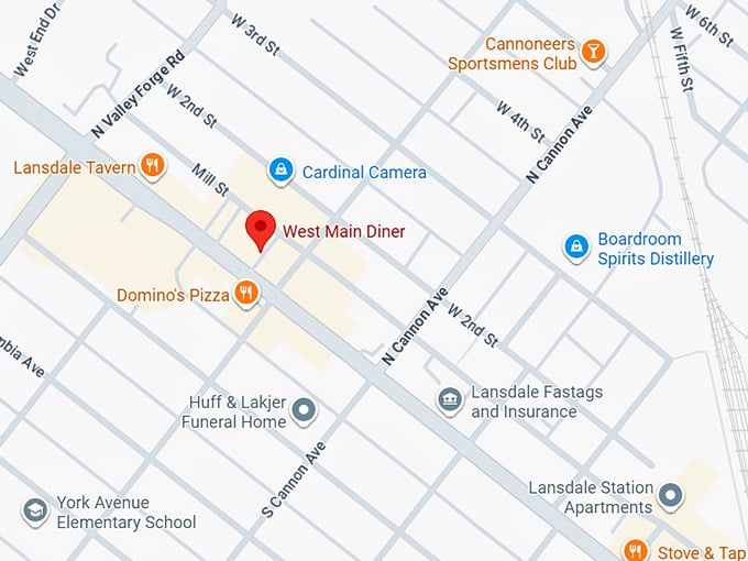 16. west main diner map