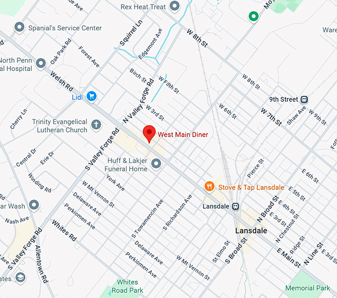 16. west main diner map