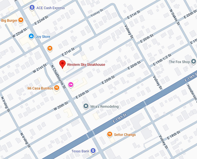 16. western sky steakhouse map