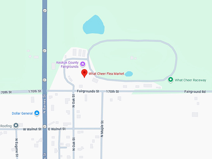 16. what cheer flea market map