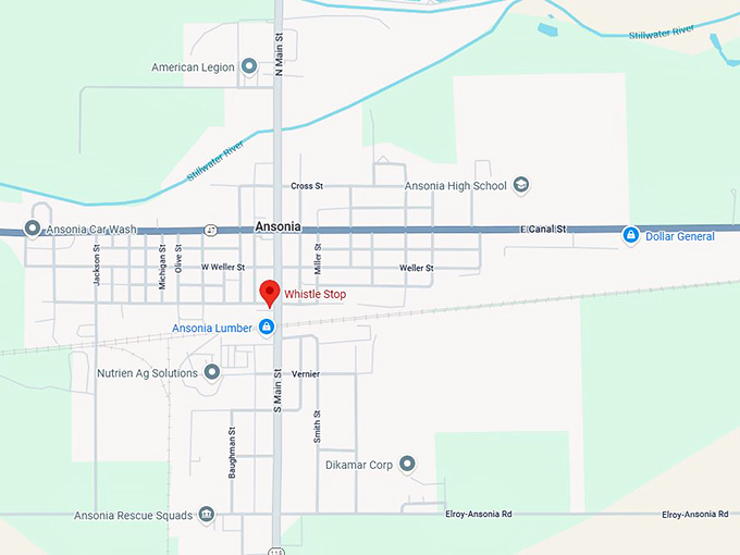 16. whistle stop map