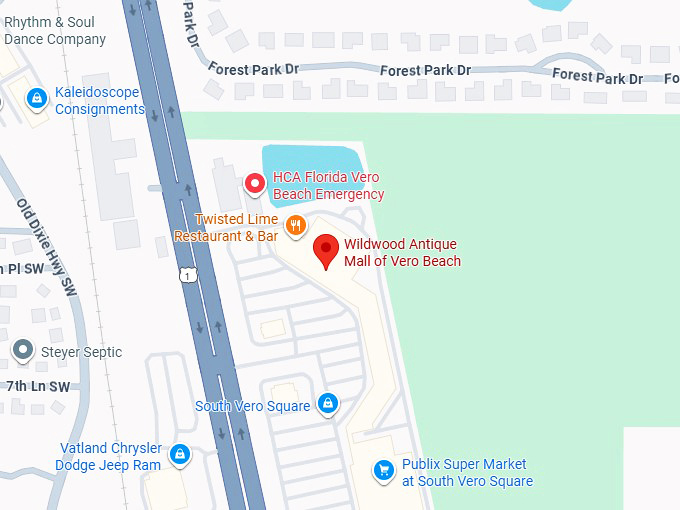 16. wildwood antique mall of vero beach map