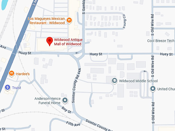 16. wildwood antique mall of wildwood map