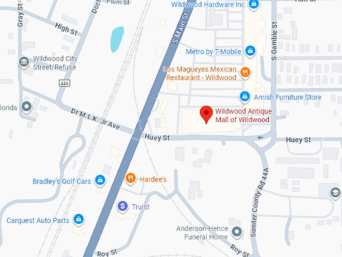 16. wildwood antique mall of wildwood map