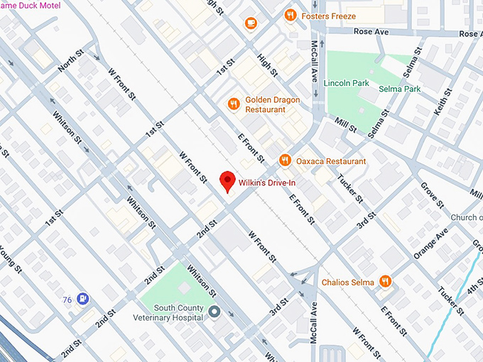 16. wilkin's drive in map