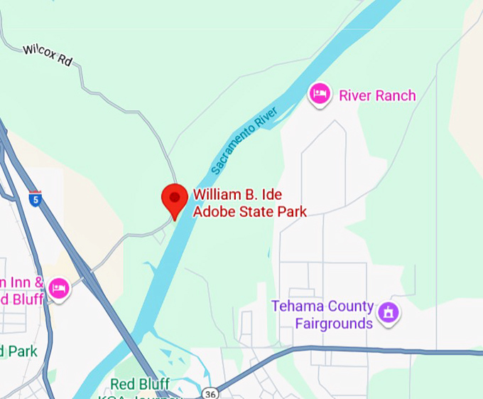 16. william b. ide adobe state historic park map