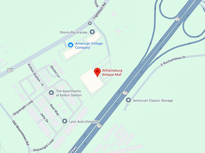 16. williamsburg antique mall map