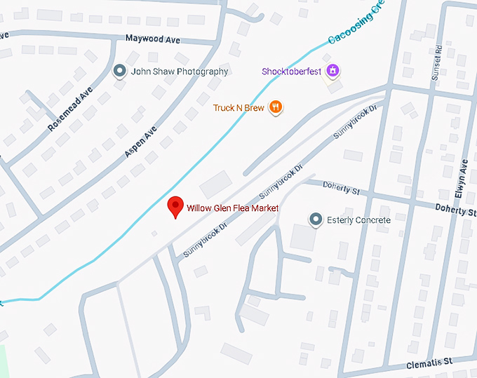 16. willow glen flea market map