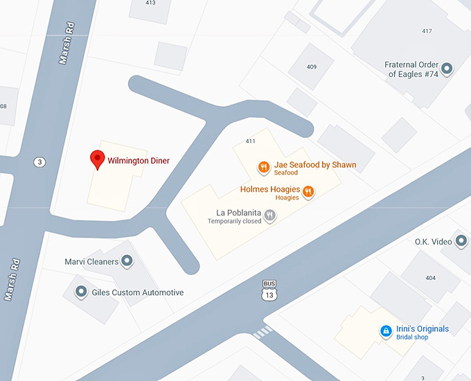 16. wilmington diner map