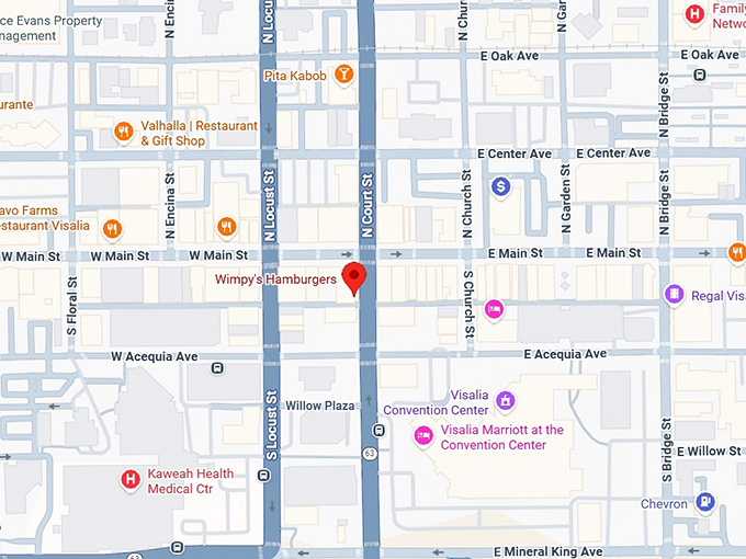 16. wimpy's hamburgers map