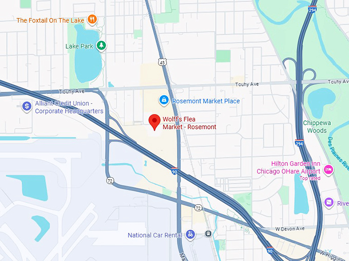 16. wolff's flea market rosemont map