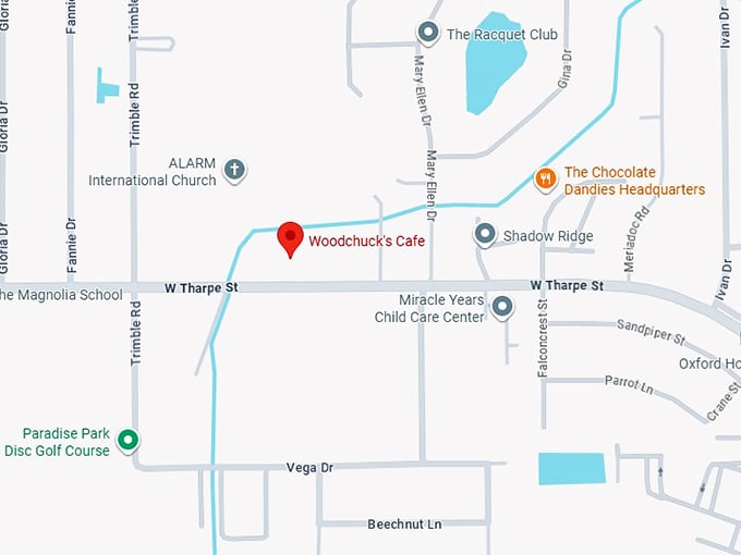 16. woodchuck's cafe inc map