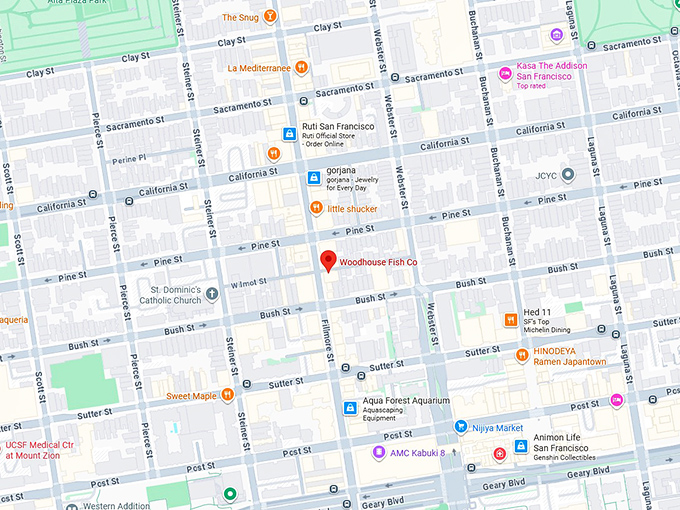 16. woodhouse fish co. map