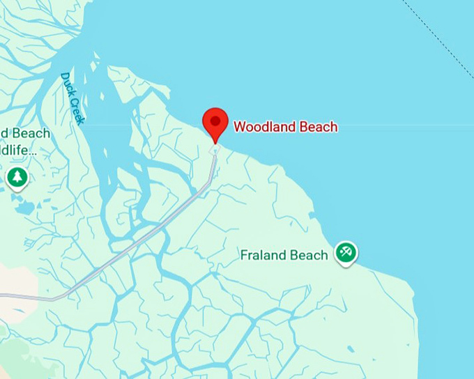 16. woodland beach map