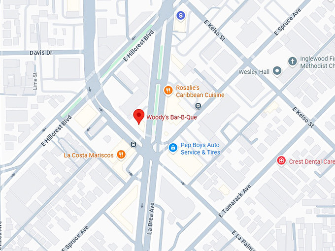 16. woody's bar b que map