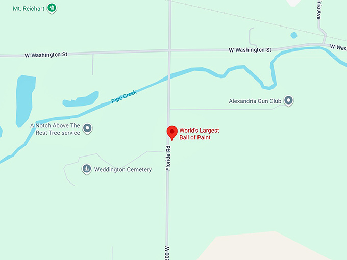 16. world&rsquo;s largest ball of paint map