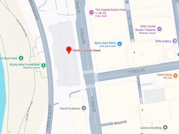 16. world&rsquo;s largest gavel map