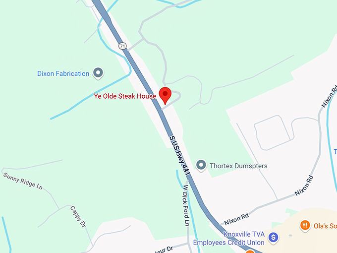 16. ye olde steak house map