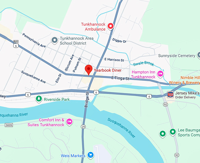 16. yearbook diner map