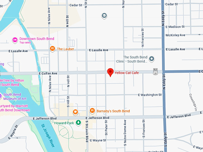 16. yellow cat cafe map