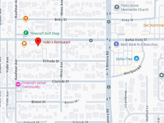 16. yoder's restaurant map