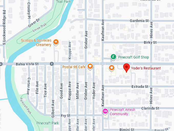 16. yoder's restaurant map