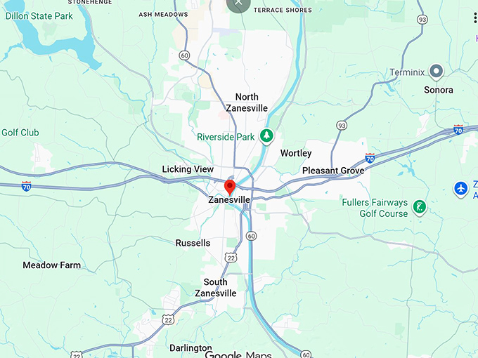 16. zanesville oh map