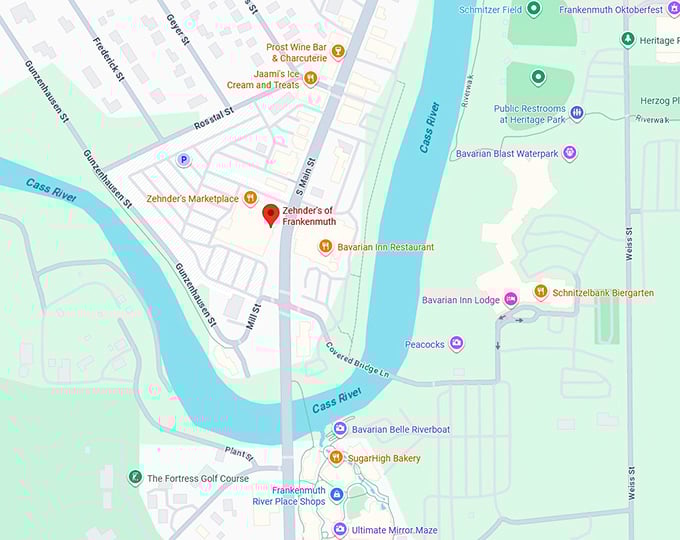16. zehnder's of frankenmuth map