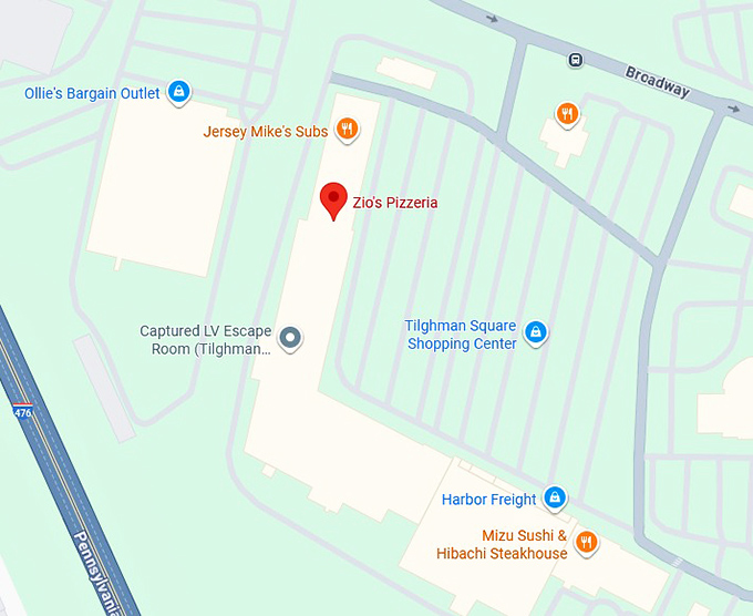 16. zio's pizzeria map