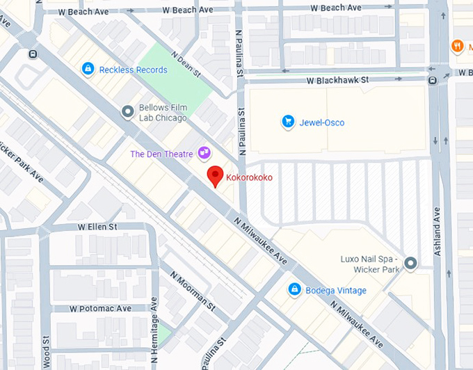 16. kokorokoko chicago map