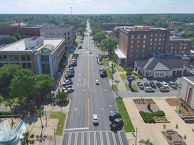 Downtown Albany: where Southern charm meets wide-open streets! Like a scene from "Sweet Home Alabama" with extra breathing room and sunshine.