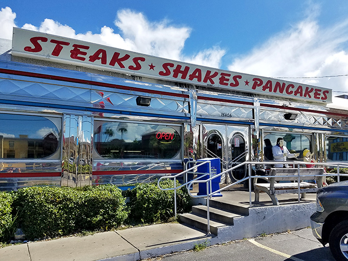 This chrome-wrapped beauty looks like it rolled straight out of "Happy Days" and onto the beach.