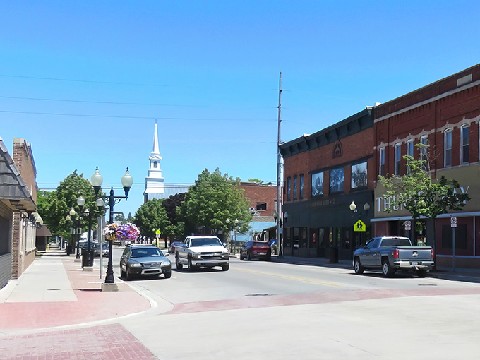 Downtown Alpena stretches out like a Norman Rockwell painting, where every storefront whispers "your wallet is safe here."