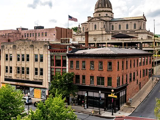 Downtown Altoona showcases beautiful historic architecture with its iconic dome-topped courthouse standing proudly against the skyline.